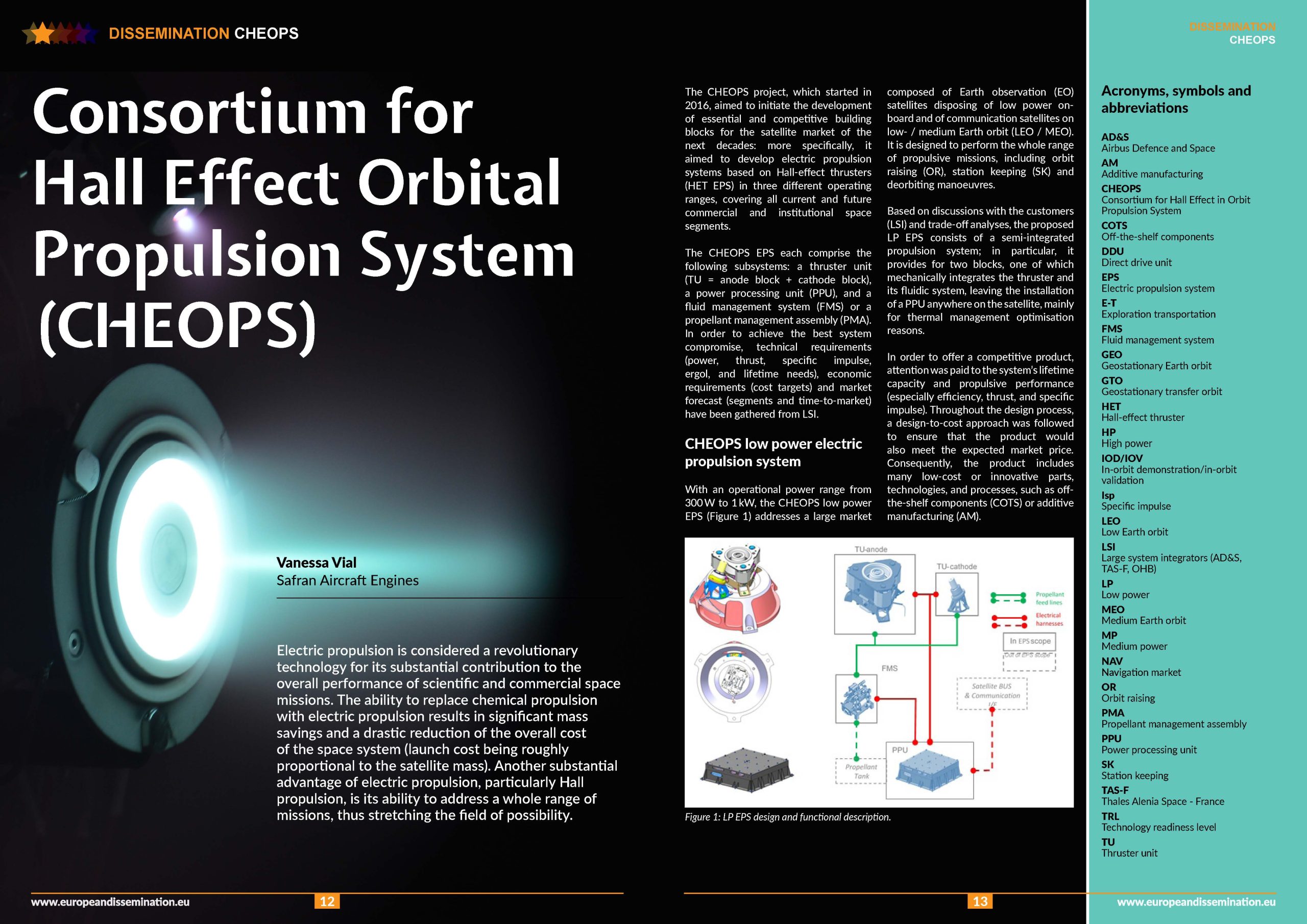 Consortium for Hall Effect Orbital Propulsion System (CHEOPS) » EDMA