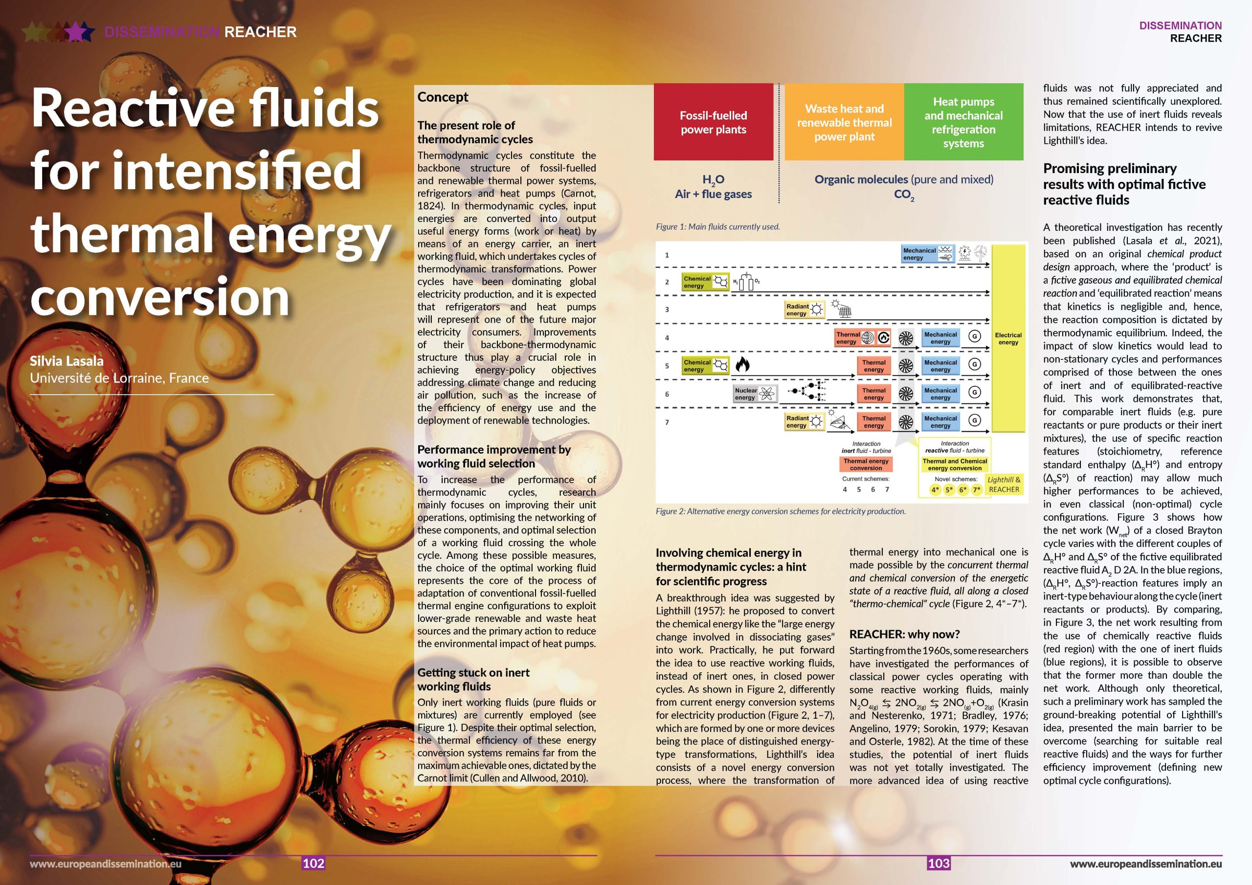 Reactive fluids for intensified thermal energy conversion » EDMA