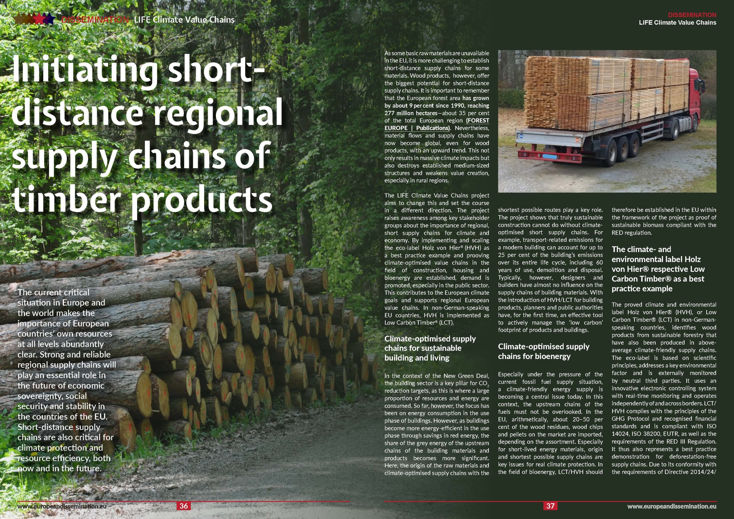 Initiating short-distance regional supply chains of timber products » EDMA