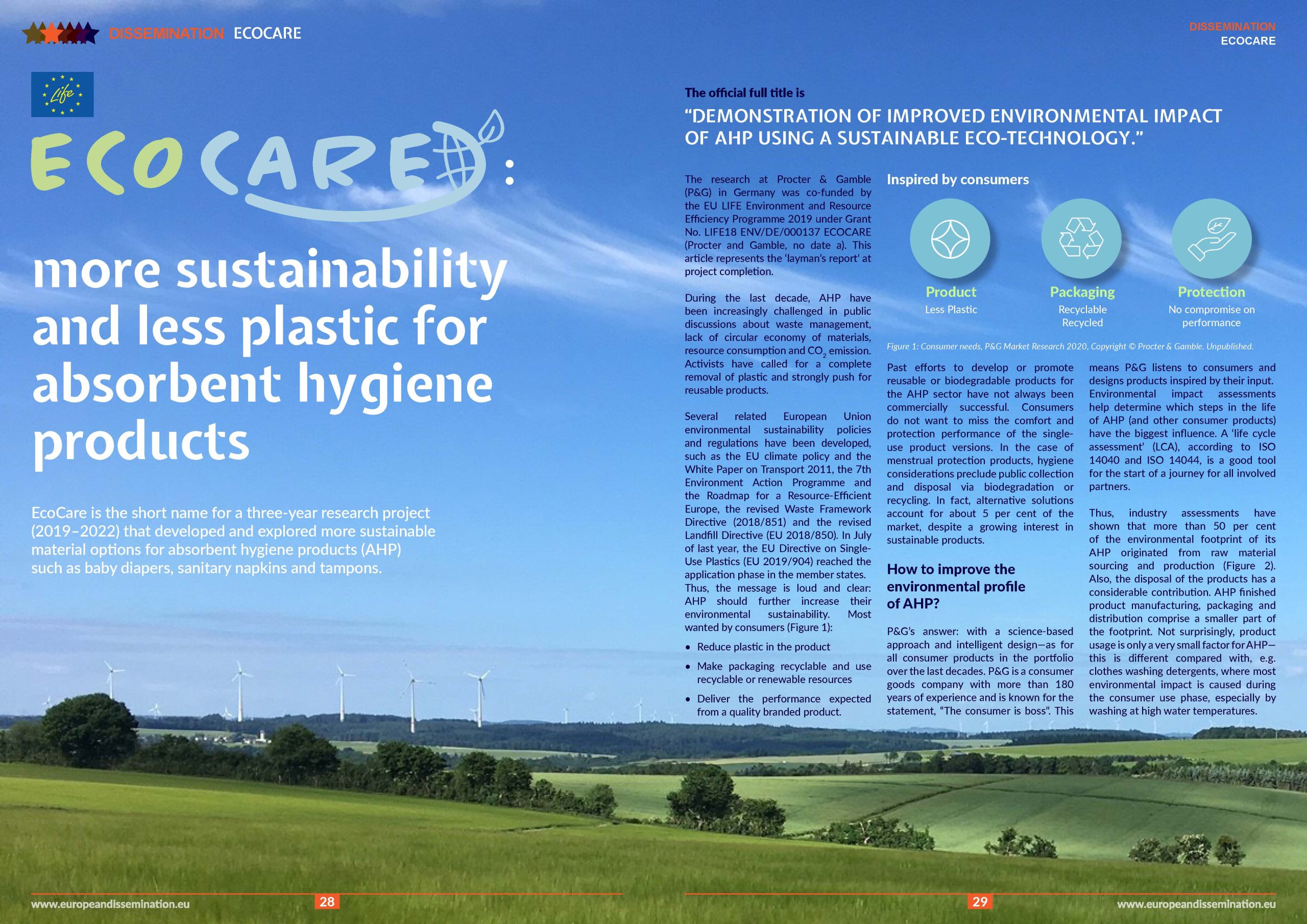 EcoCare: more sustainability and less plastic for absorbent hygiene ...