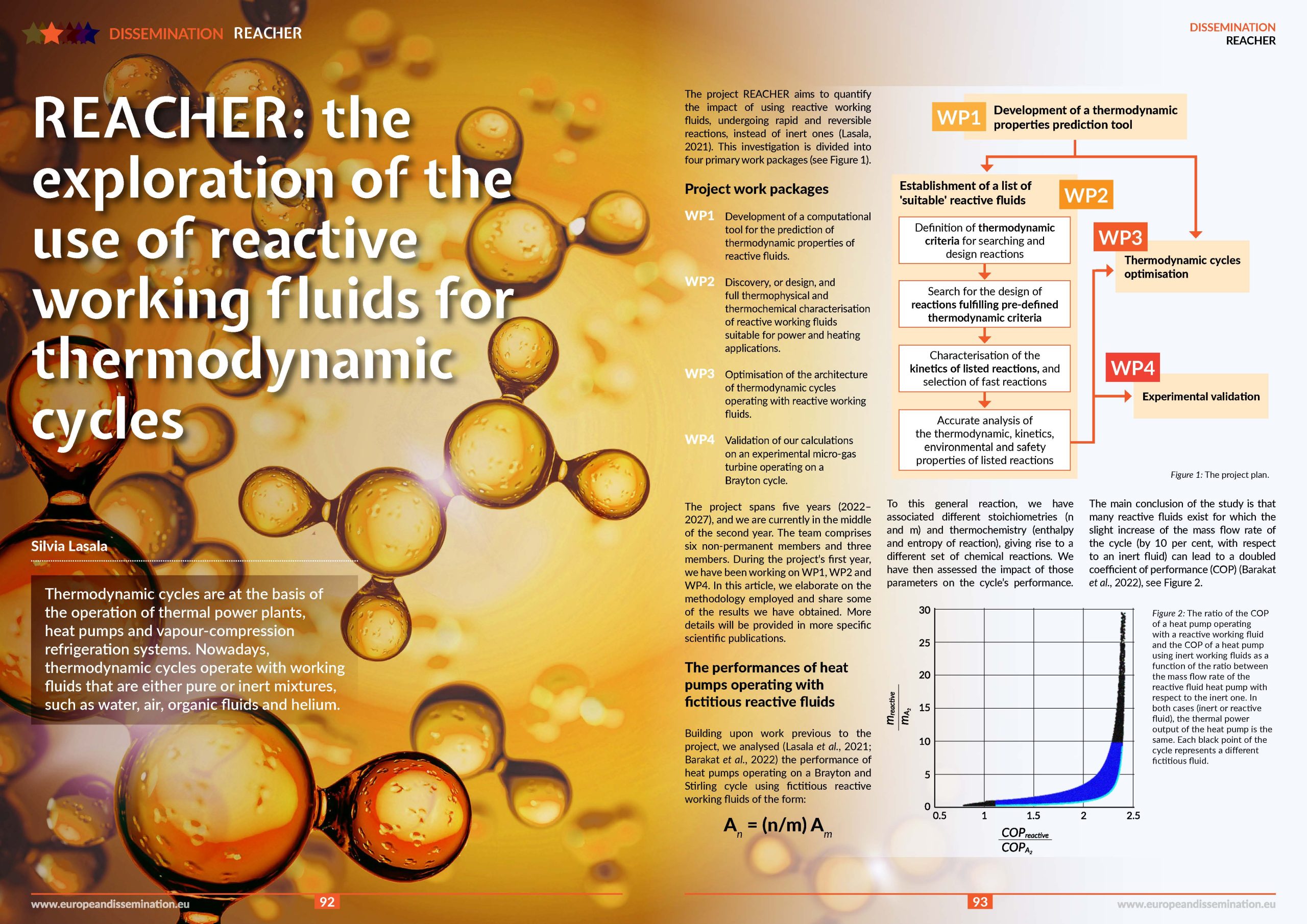 REACHER: the exploration of the use of reactive working fluids for ...