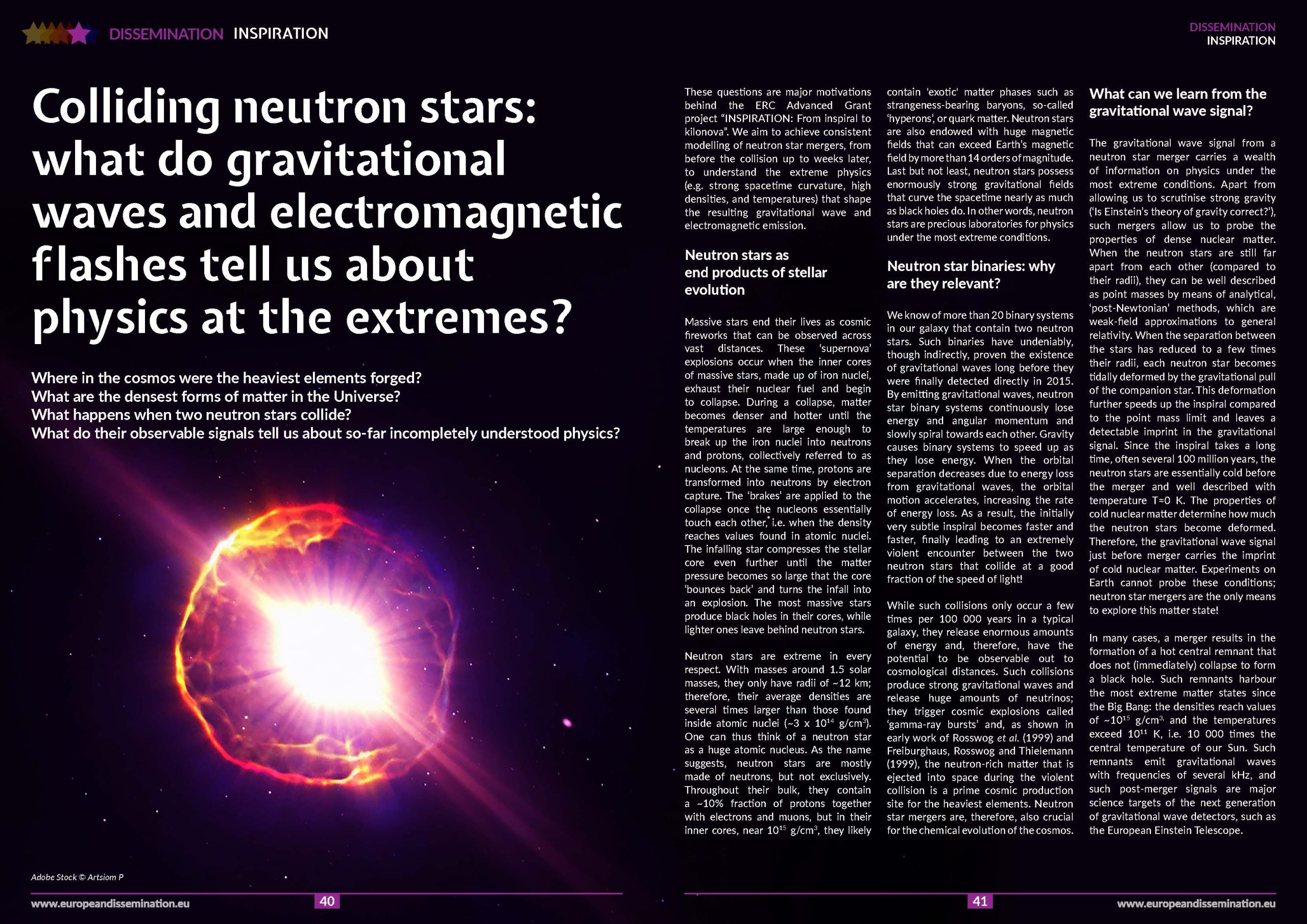Colliding neutron stars: what do gravitational waves and ...