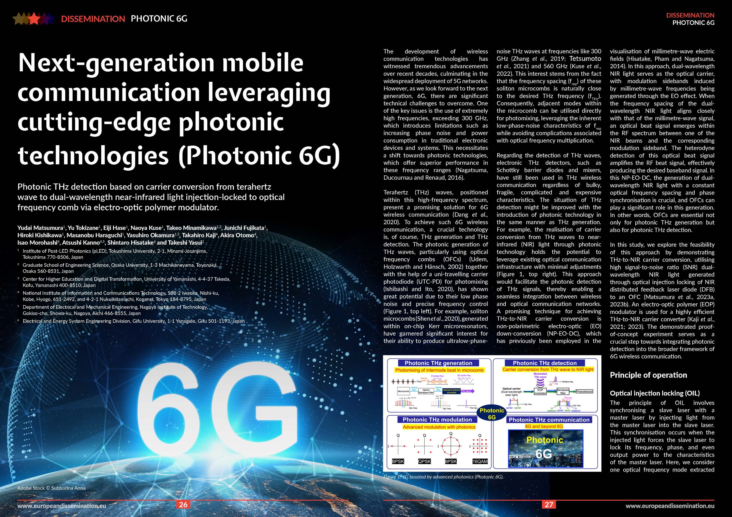 Next-generation mobile communication leveraging cutting-edge photonic ...