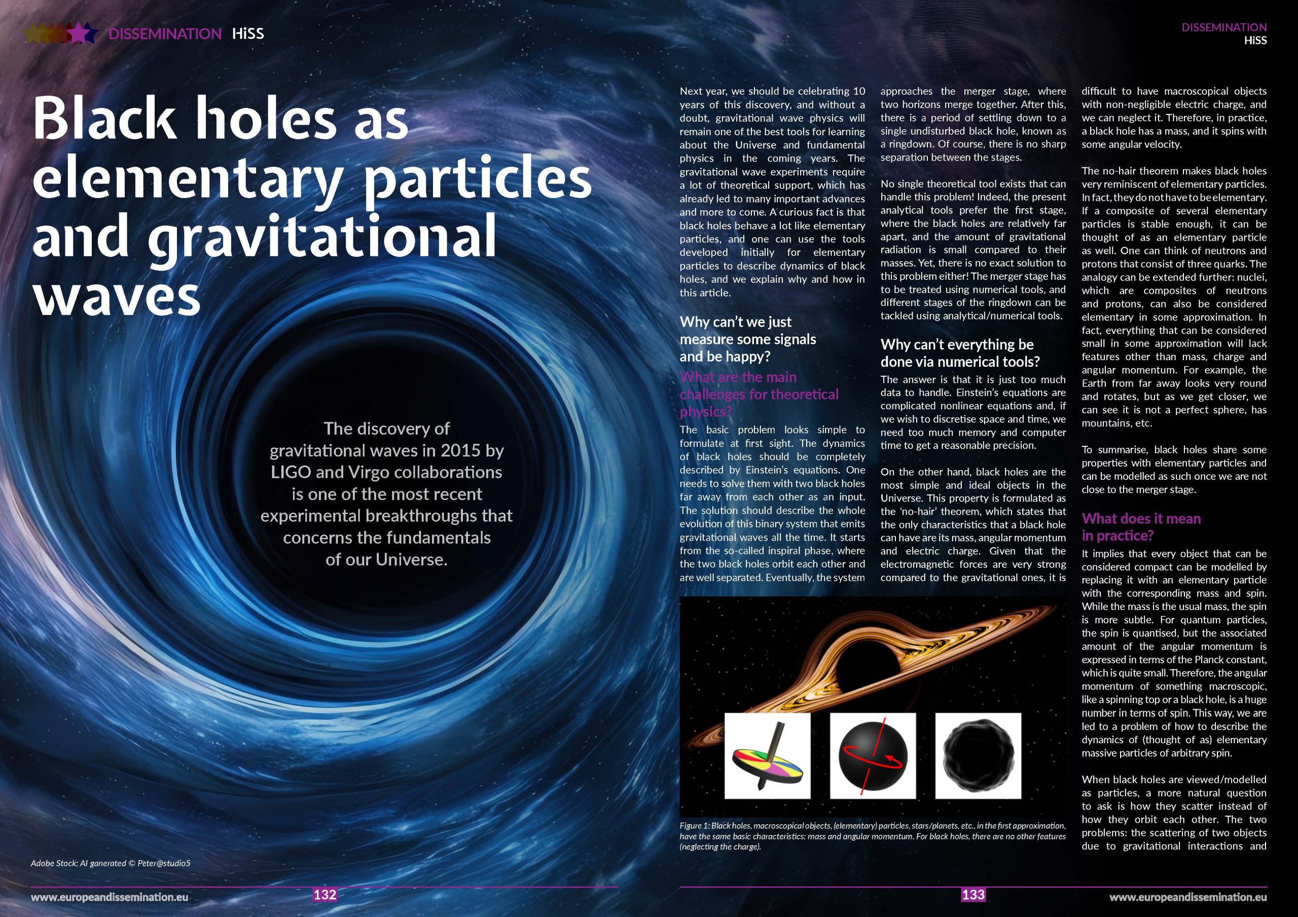 Black holes as elementary particles and gravitational waves » EDMA