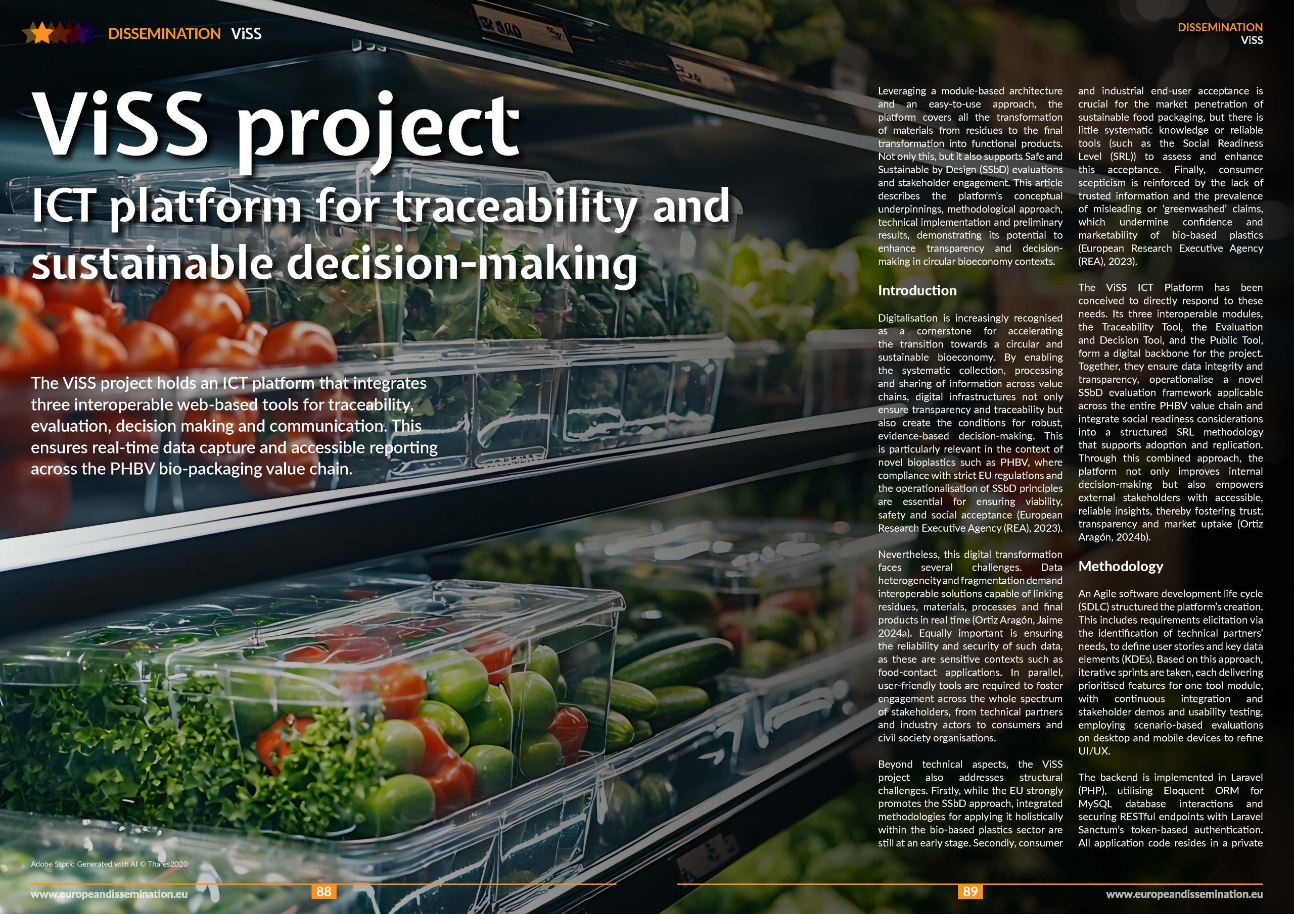 ViSS project: ICT platform for traceability and sustainable decision ...